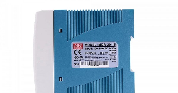 MDR-20-15 MEANWELL 20W 15VDC 1.34A 115/230VAC Tek Çıkışlı Endüstriyel ...